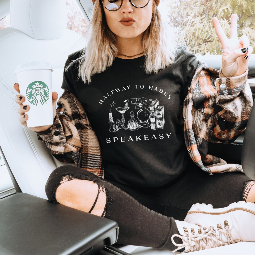 Halfway to Hades Speakeasy Distressed Shirt | Halloween Reading | Fall ...