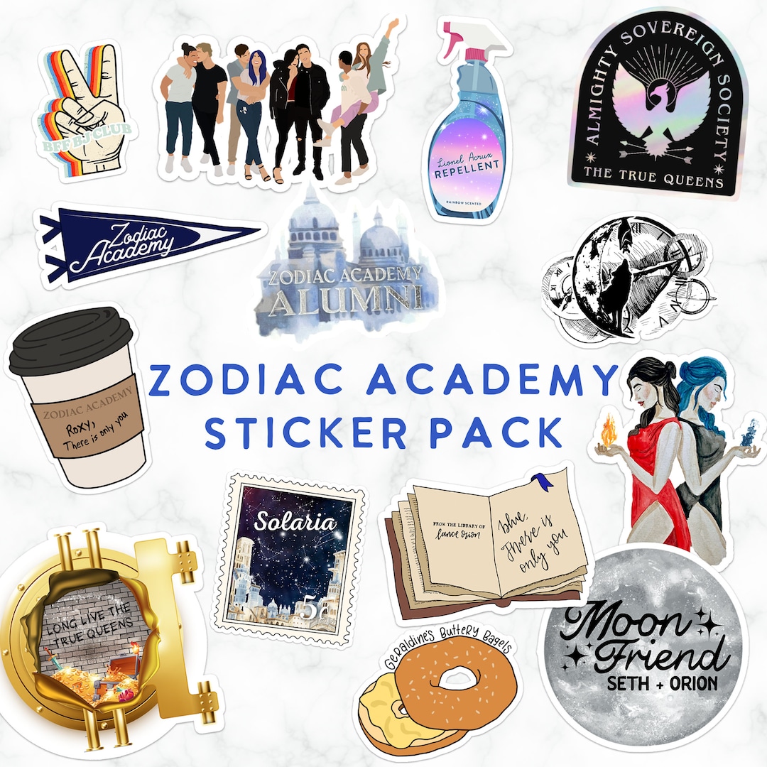 Zodiac Academy Sticker Pack Bookish Stickers Licensed Seller Darius ...