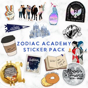 Zodiac Academy Sticker Pack Bookish Stickers Licensed Seller Darius ...
