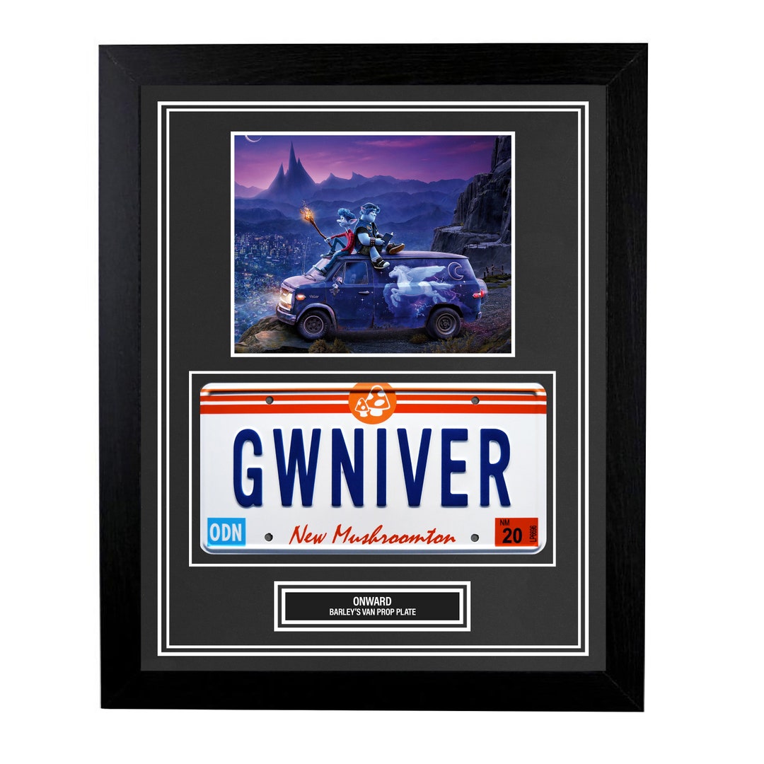 Onward Custom Framed Barley's Van License Plate Prop Wall Display - Etsy