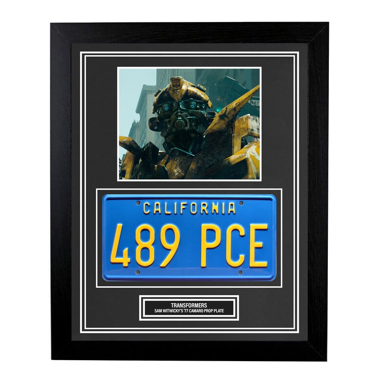 Transformers Custom Framed 77 Camaro License Plate Prop Wall Display - Etsy