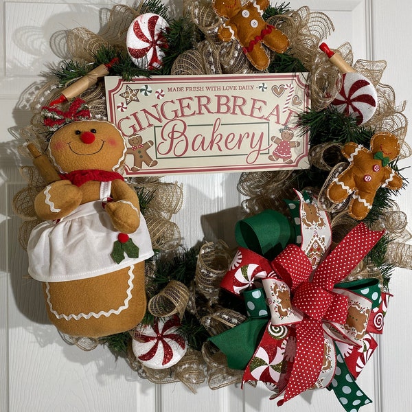 Gingerbread Wreath - Etsy