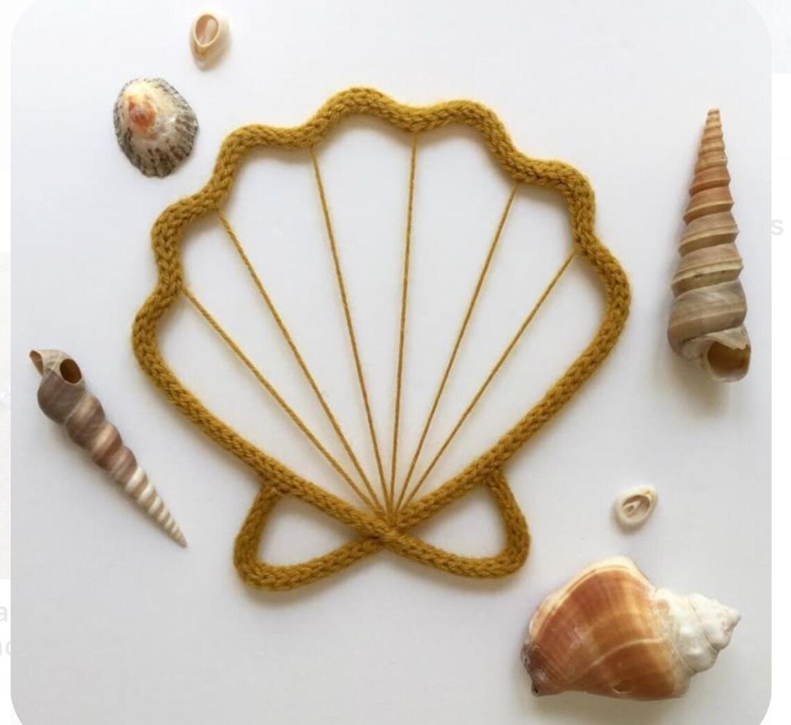 Seashell Knitting Template PDF - DIY Digital Pattern for Coastal Kids ...