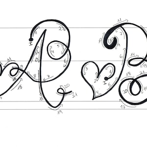 Printable Heart Shaped Uppercase Letters, Alphabet Templates, Printable ...