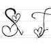 Printable Heart Shaped Uppercase Letters, Alphabet Templates, Printable ...
