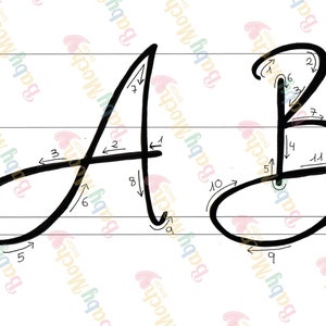 Printable Letter Templates for Knitted Wire, Uppercase and Lowercase ...