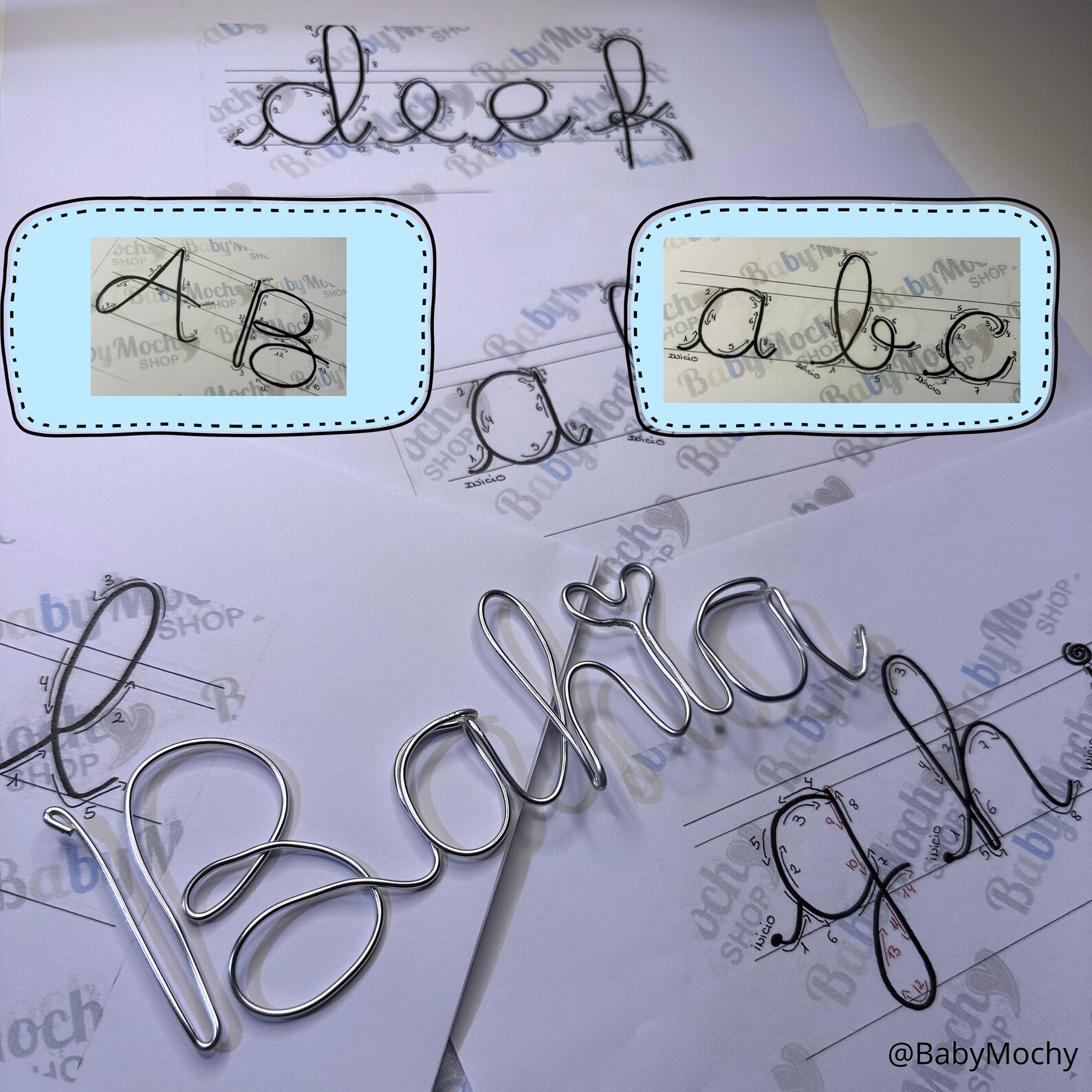 Letters 6cm & 3cm, Wire Name Patterns, Printable Letter Templates for ...