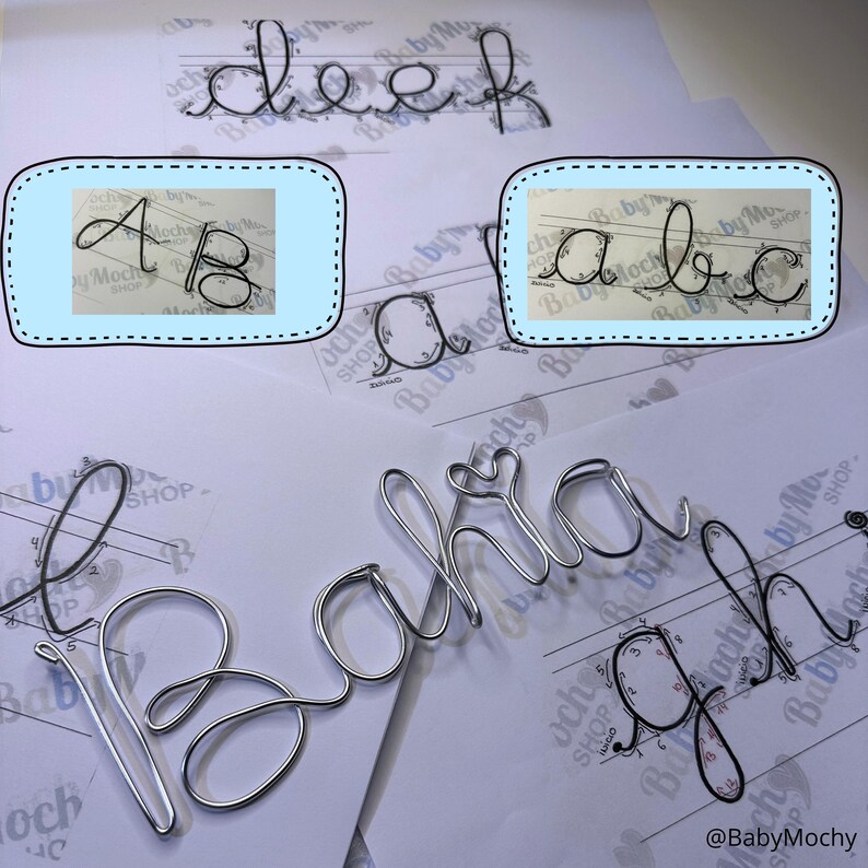 Letters 6cm & 3cm, Wire Name Patterns, Printable Letter Templates for ...