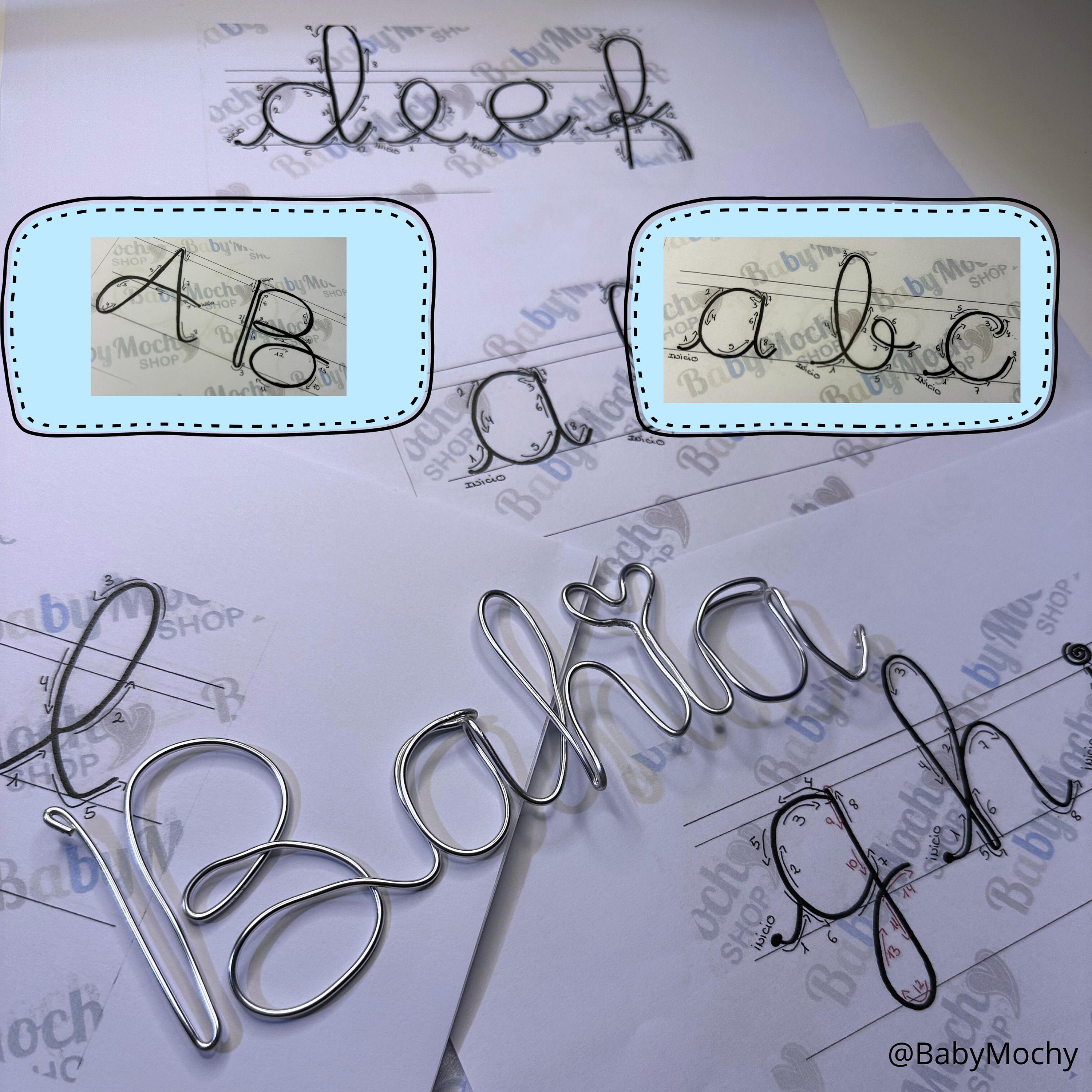 Letters 6cm & 3cm, Wire Name Patterns, Printable Letter Templates for ...