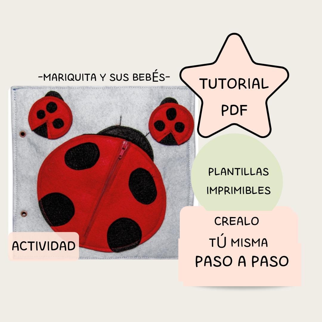 Sensory Book Tutorial, Quiet Book Pattern, DIY Ladybug and Babies Book ...