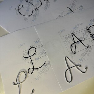 3 Sizes Wire Name Patterns, Printable Templates for Woven Wire ...
