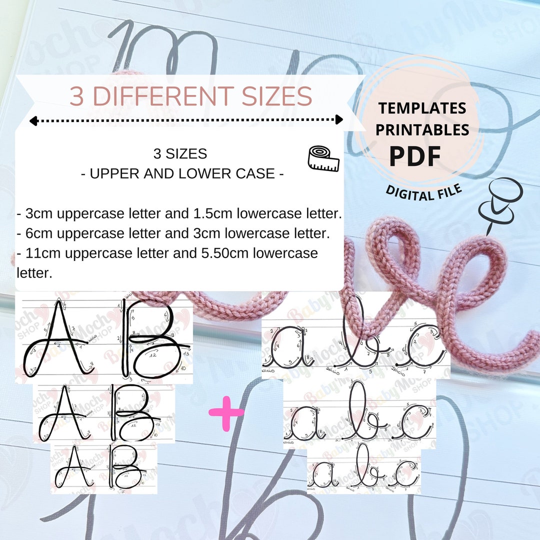 3 Sizes Wire Name Patterns, Printable Templates for Woven Wire ...
