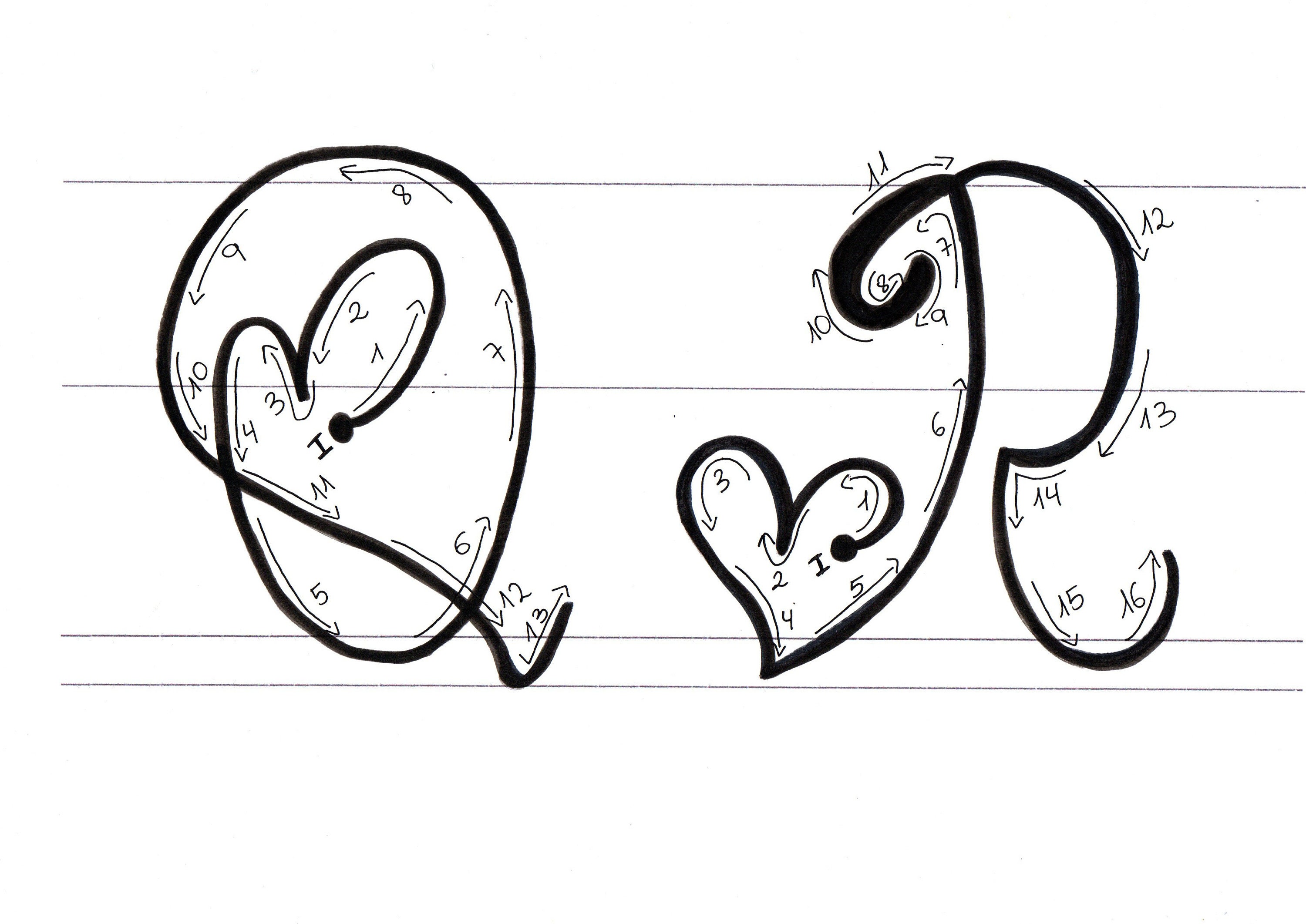 Printable Heart Shaped Uppercase Letters Alphabet Templates - Etsy