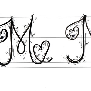 Printable Heart Shaped Uppercase Letters, Alphabet Templates, Printable ...