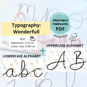 Printable Letter Templates for Knitted Wire, Uppercase and Lowercase ...