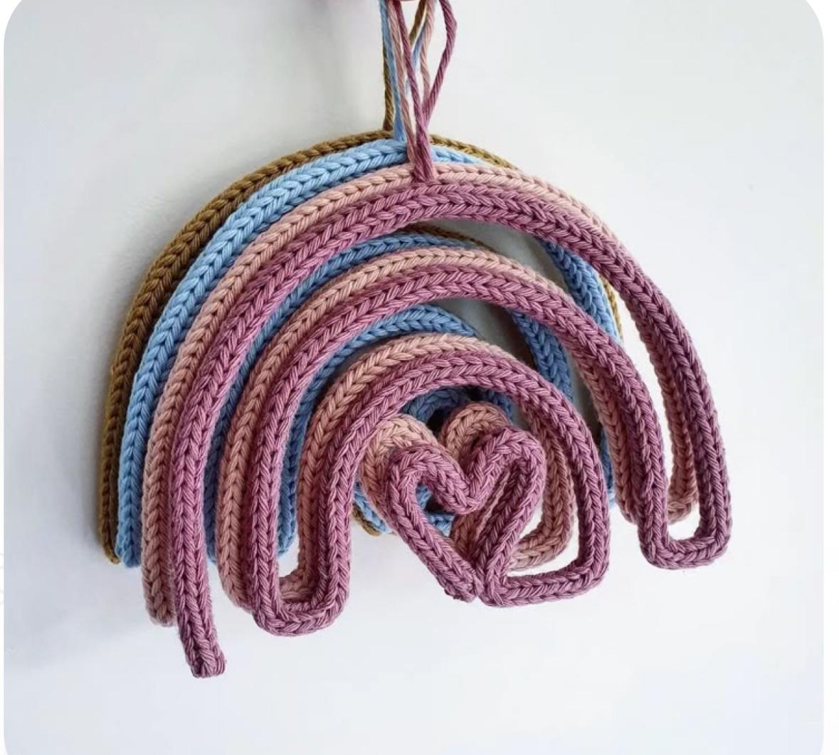 Tricotin Rainbow With Heart Template – PDF Digital Pattern for DIY ...