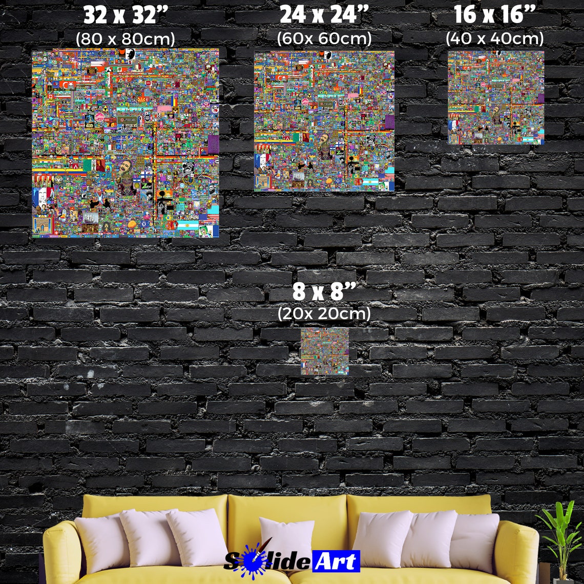 Tableau pixel war, guerre des pixels, impression pixel war, poster ...