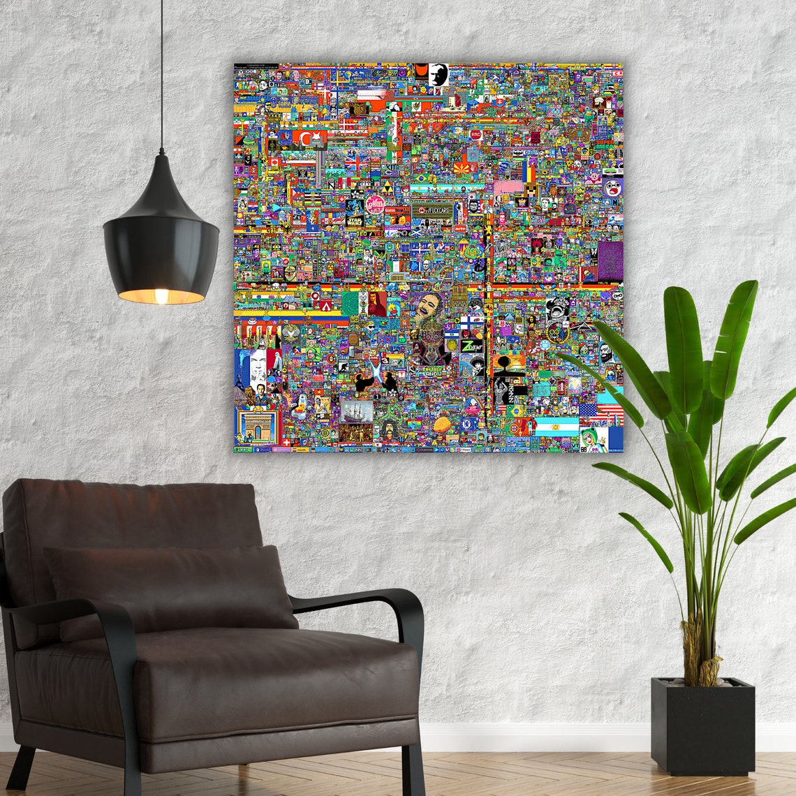 Tableau pixel war, guerre des pixels, impression pixel war, poster ...