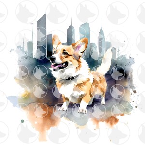 Watercolor Corgi Sublimation Bundle Corgi Clipart Cute Corgi Corgi ...