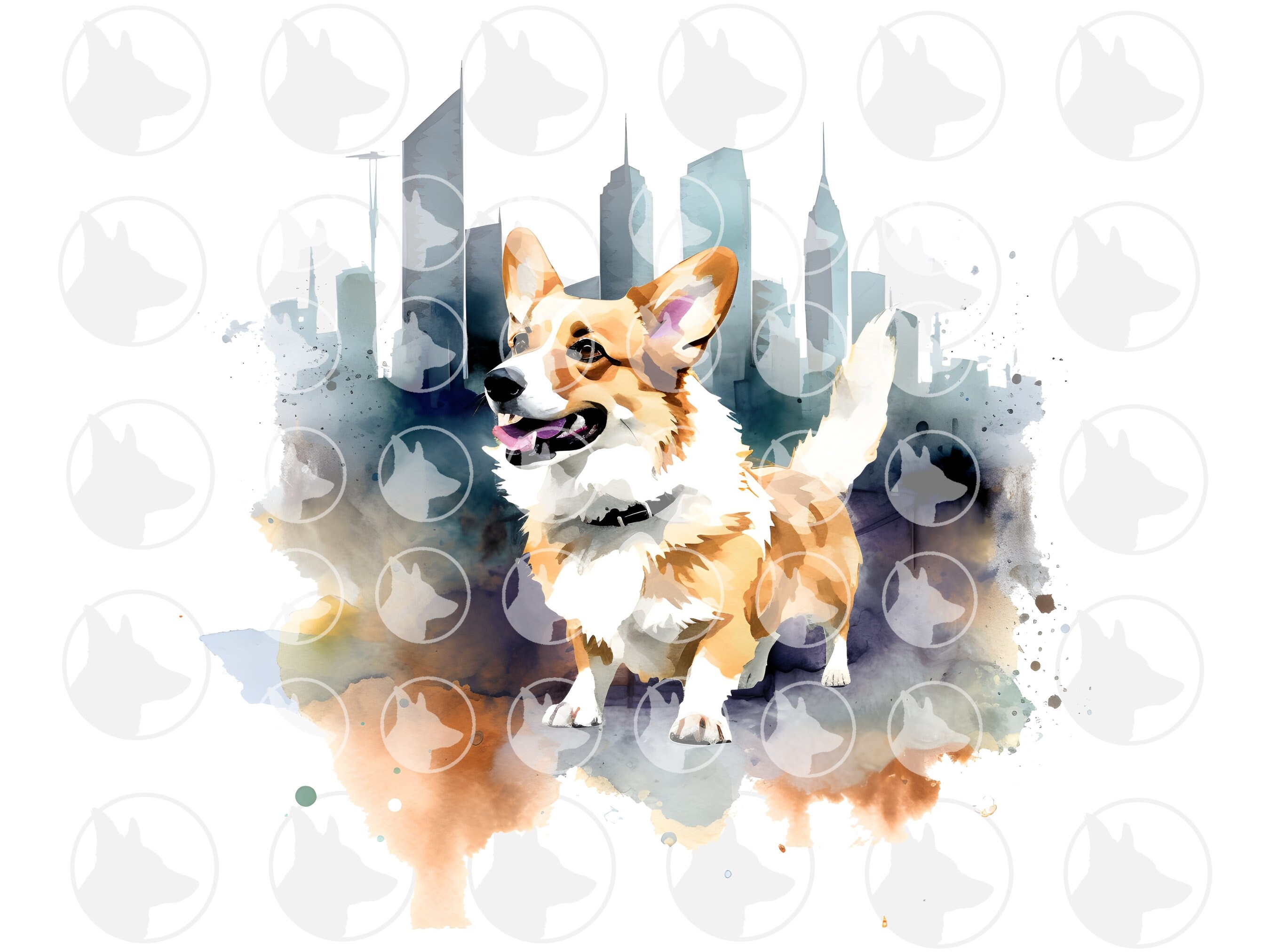 Watercolor Corgi Sublimation Bundle Corgi Clipart Cute Corgi Corgi ...