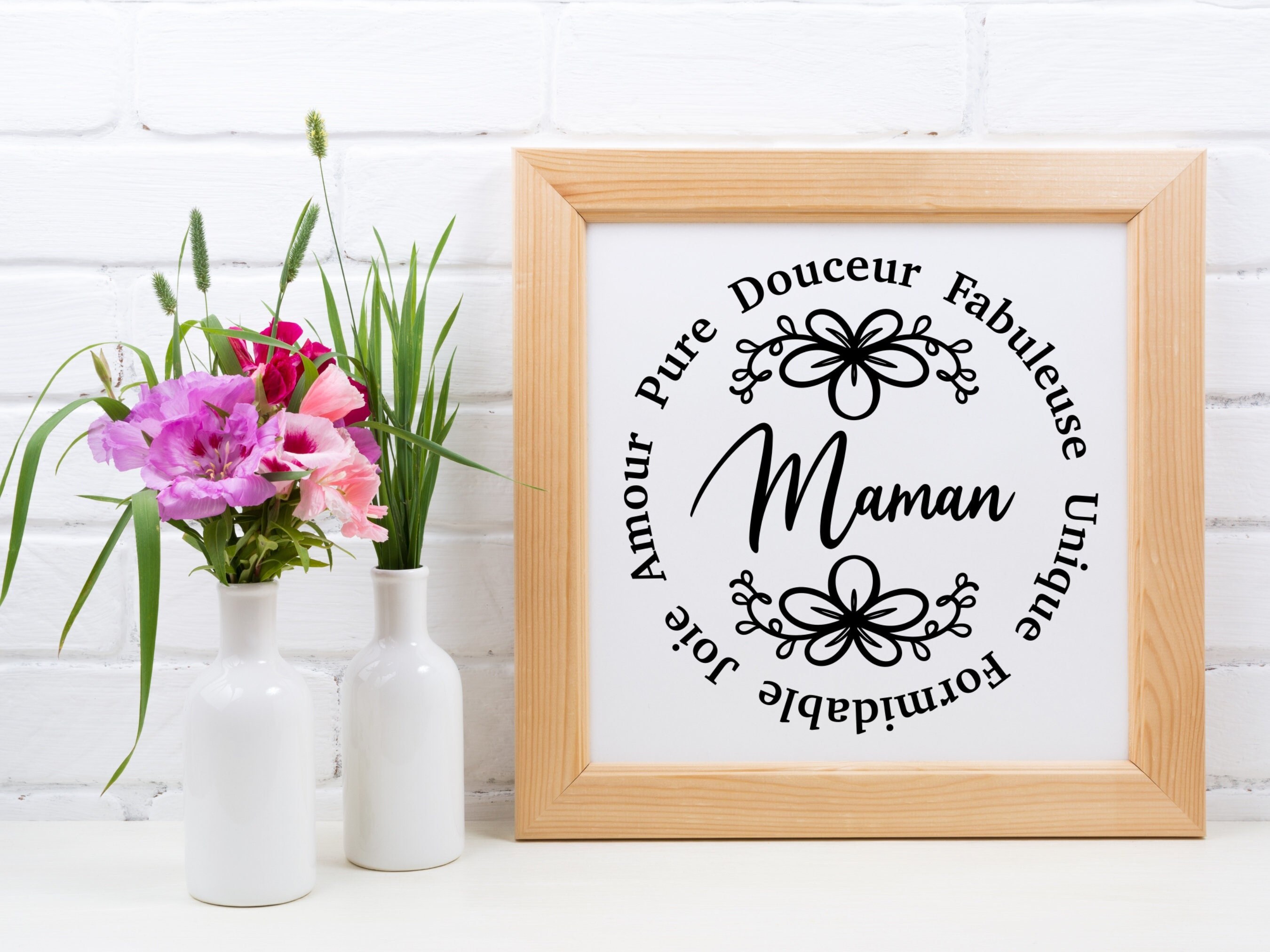 Maman Mots D'amour Svg Fête Des Meres Svg Svg Français French Svg ...