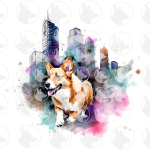 Watercolor Corgi Sublimation Bundle Corgi Clipart Cute Corgi Corgi ...