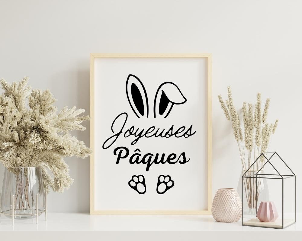 Joyeuses Pâques Svg Happy Easter Svg Happy Easter French Svg Easter ...