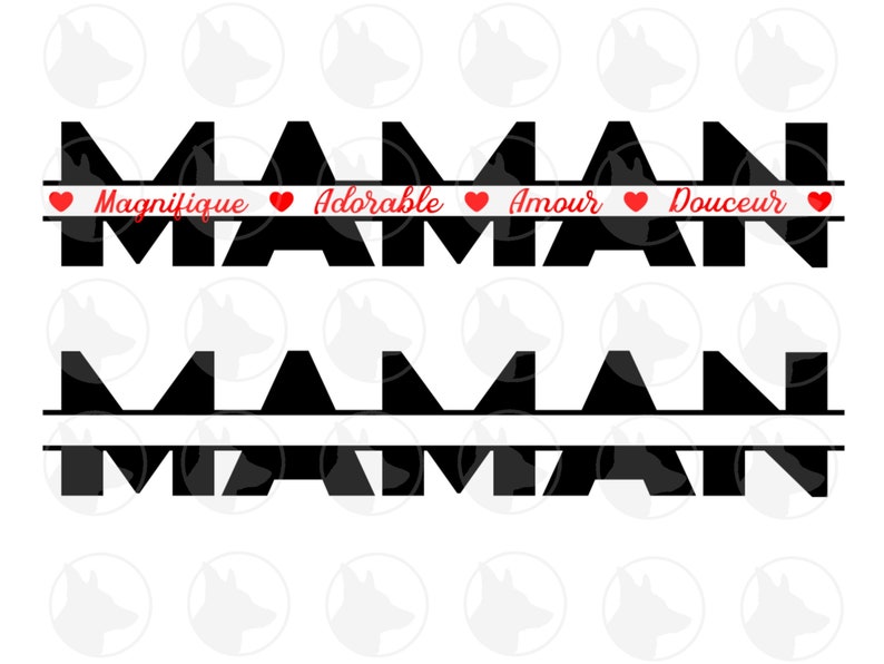 MAMAN Svg Avec Text Et Vide Fête Des Meres Svg Svg Français French Svg ...