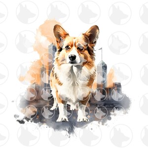 Watercolor Corgi Sublimation Bundle Corgi Clipart Cute Corgi Corgi ...
