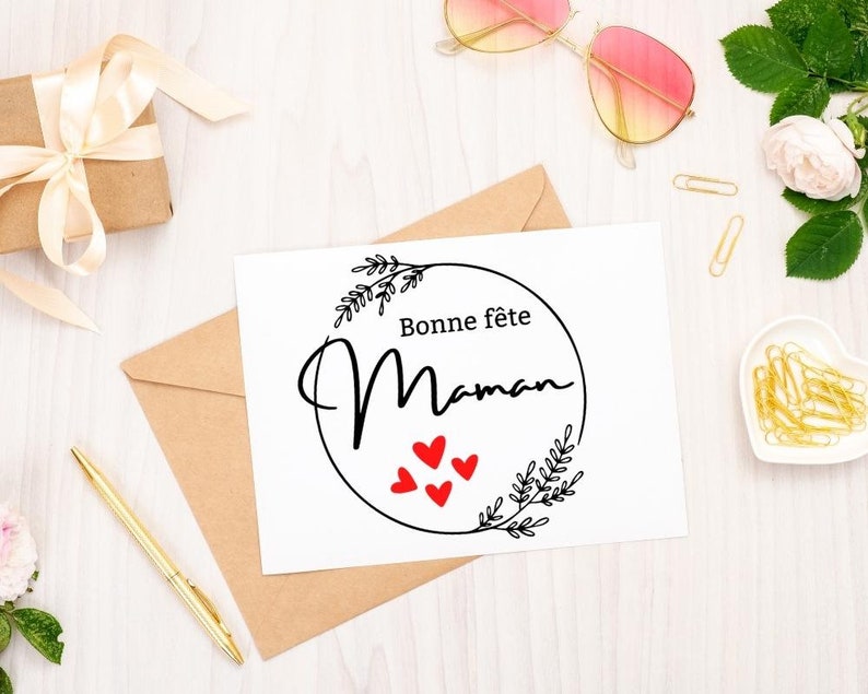 Bonne Fête Maman Svg Fête Des Meres Svg Svg Français French Svg Mothers ...