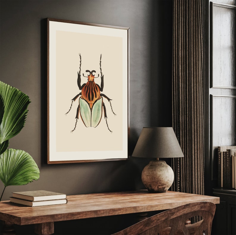 Insect Prints Set of 4, Gallery Wall Set Colorful, Beetle Gallery, Cute ...