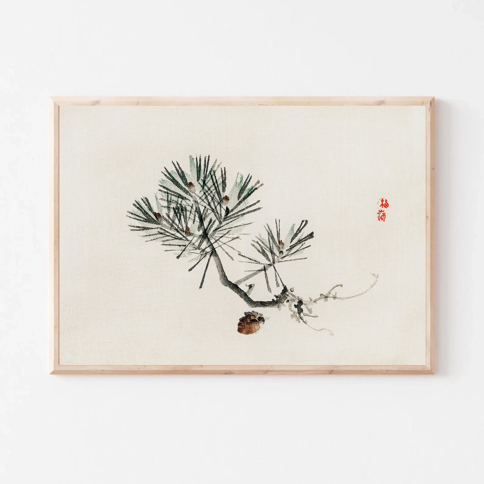 Minimalist Japanese Tree Poster, Vintage Pine Print, Kono Beirei ...