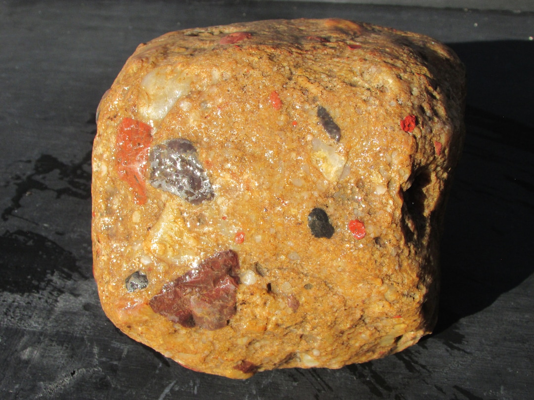 Pudding Stone Conglomerate | Quartz + Red Jasper Rough Rock | Michigan ...