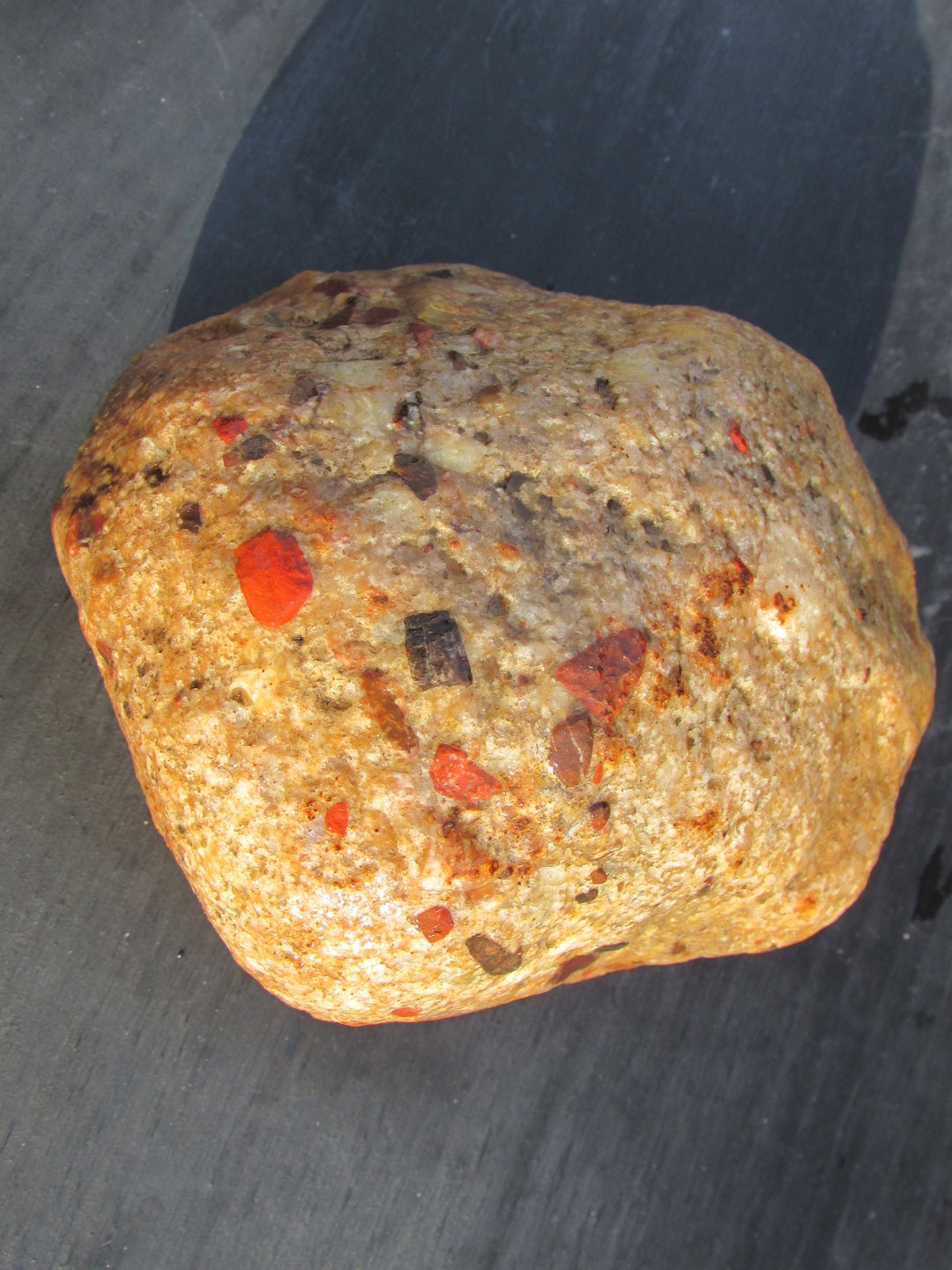Pudding Stone Conglomerate | Quartz + Red Jasper Rough Rock | Michigan ...
