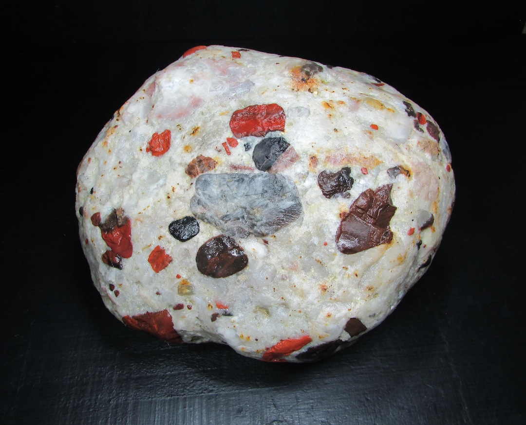 Pudding Stone Conglomerate | Quartz + Red Jasper Rough Rock | Michigan ...
