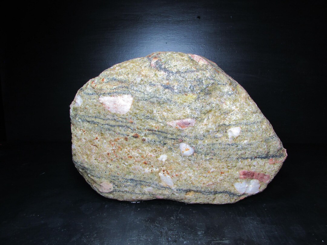 Pudding Stone Conglomerate | 11.5 LBS | Quartz + Red Jasper Rough Rock ...