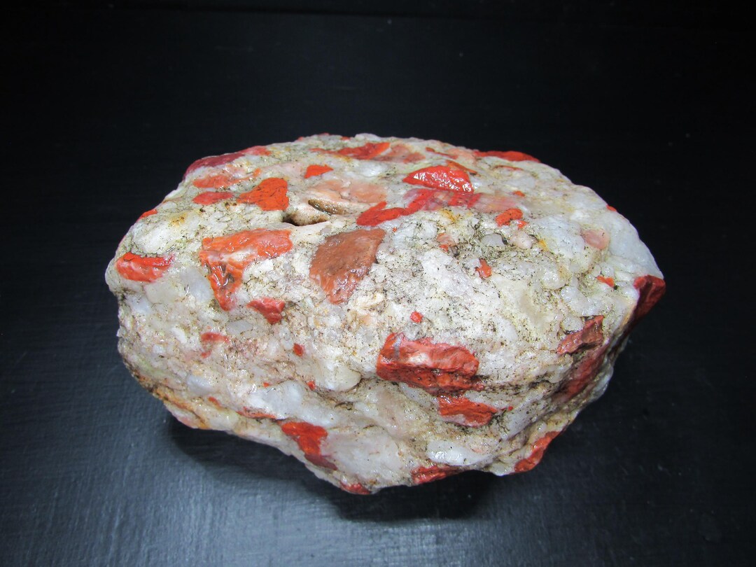 Pudding Stone Conglomerate | Quartz + Red Jasper Rough Rock | Michigan ...