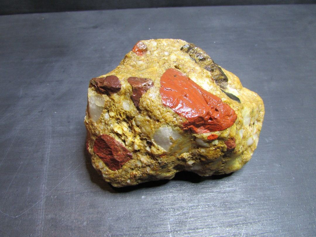 Pudding Stone Rough Geode Crystal Pocket Raw Mineral Specimen Michigan ...