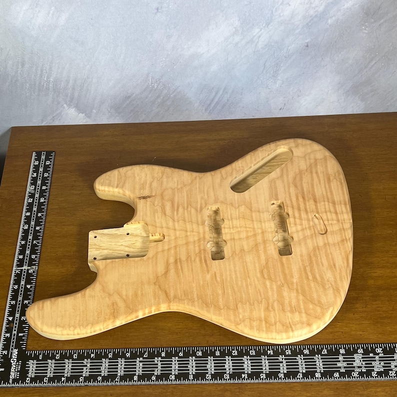 Swamp Ash Offset Bass Body – Quilted Flame Maple Top, Unfinished - Etsy