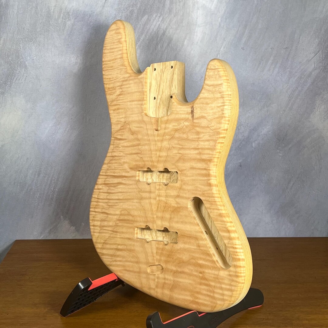 Swamp Ash Offset Bass Body – Quilted Flame Maple Top, Unfinished - Etsy