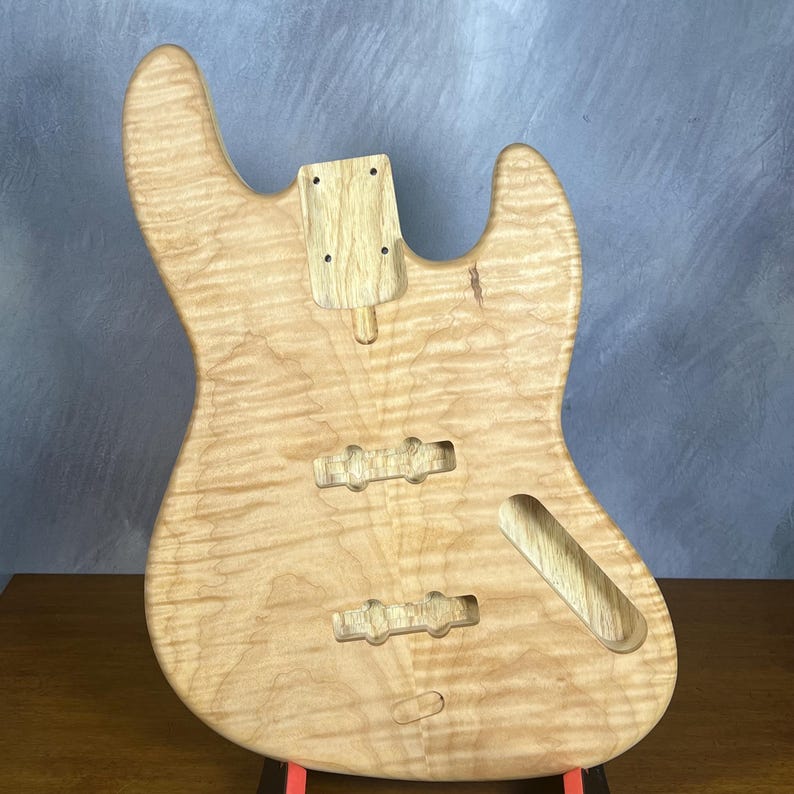 Swamp Ash Offset Bass Body – Quilted Flame Maple Top, Unfinished - Etsy