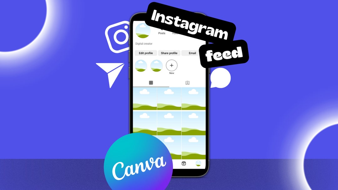 Instagram Feed Planner Easy to Use Canva Template Social Media ...