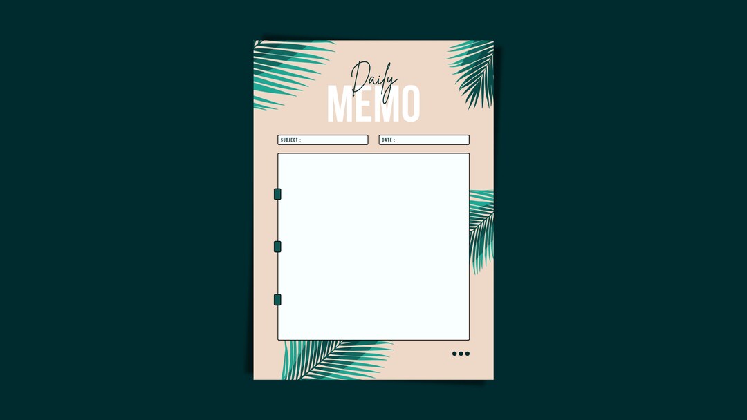 Tropical Daily Memo Printable | Organized Planner (PDF) - Etsy