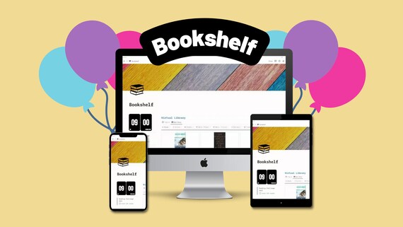 Bookshelf Notion Template for Book Lovers Reading Tracker | Etsy