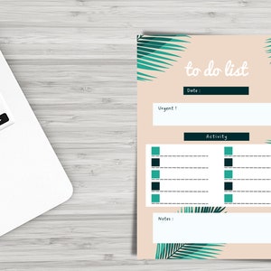 A4 Tropical Printable to Do List| Notes and Task| Minimalist Design - Etsy