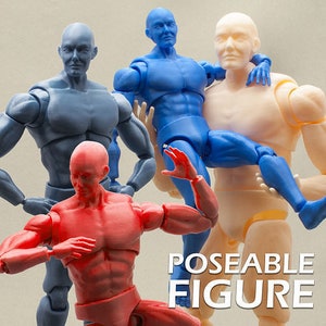 Articulated Poseable Female Figure STL File for 3d Printing - Etsy