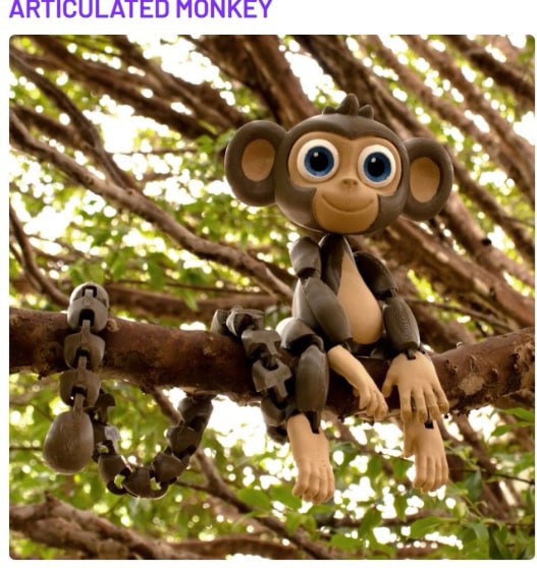 Articulated Monkey STL File for 3d Printing - Etsy UK