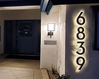 Lighted House Numbers - Etsy