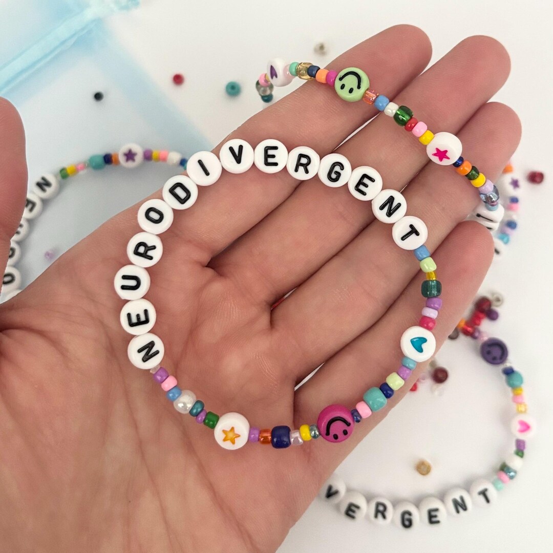 Neurodiversity/neurodivergent Beaded Bracelet - Hidden Disability ...