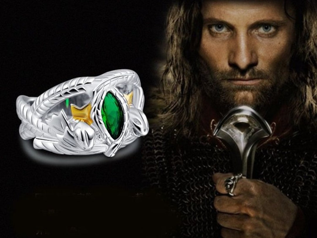 Aragorn 925 Sterling Silver Ring, Ring of Barahir Aragorn, Lord of the ...